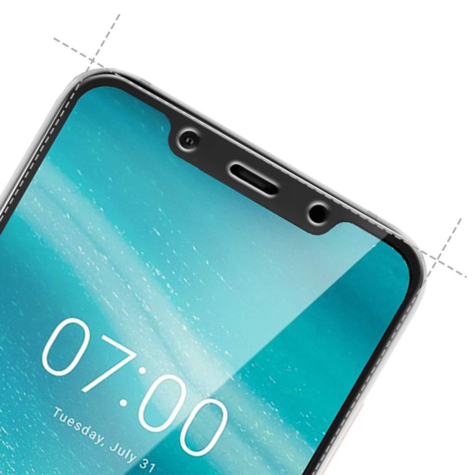 Full Tempered Glass Screen Protector For Nokia 8 1 Black